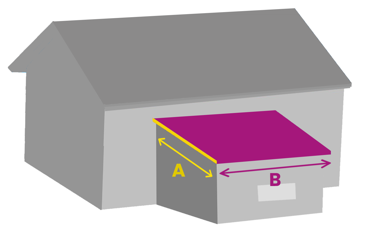 Diagram of an Lean-To Roof